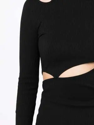 J KOO Cut-out Detail Long Sleeve Sweatshirt