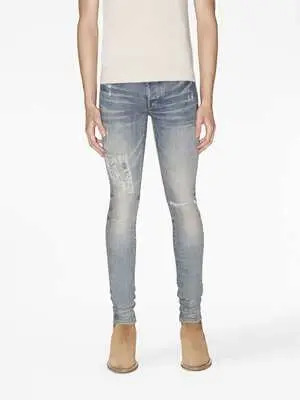 Amiri Distressed Logo Skinny Jeans