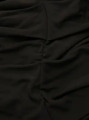 Off-White Vi-crepe Draped Strapless Mini Dress
