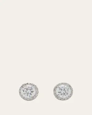FANTASIA BY DESERIO Sterling Silver Cubic Zirconia Stud Earrings - Clear