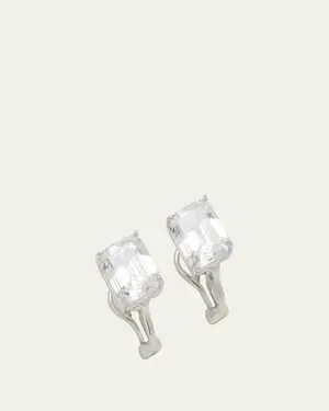 FANTASIA BY DESERIO Sterling Silver Emerald-cut Stud Earrings