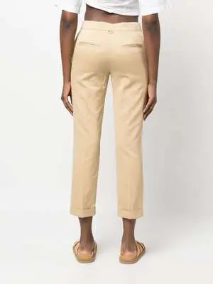TWINSET Cropped Straight-leg Trousers - Neutrals