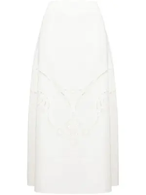 Chloé High-waisted Embroidered Skirt