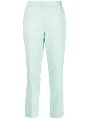 TWINSET Cropped Straight-leg Trousers - Green