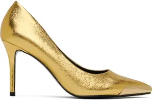 Versace Versace Jeans Couture Gold Crackle Heels - E948 Gold