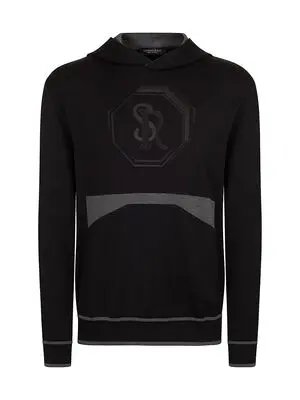 Stefano Ricci Hooded Jogging Sweatshirt Black