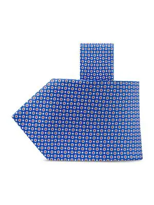 Stefano Ricci Luxury Printed Silk Tie Medium Blue