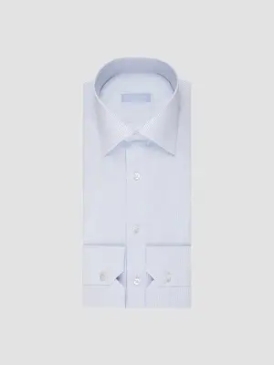Stefano Ricci Handmade Cotton Dress Shirt - Blue