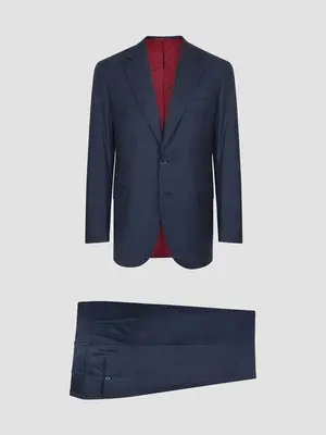 Stefano Ricci Woven Suit 2 Buttons - Blue