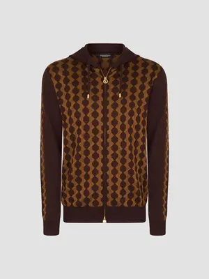 Stefano Ricci Full Zip Sweater - Brown