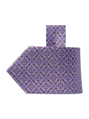 Stefano Ricci Luxury Woven Silk Tie Brown