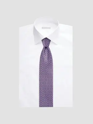 Stefano Ricci Luxury Woven Silk Tie - Brown