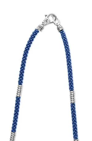 Lagos Caviar Ceramic Beaded Necklace - Blue
