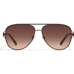 Quay High Key Twist 60mm Gradient Aviator Sunglasses - Chocolate/brown Fawn
