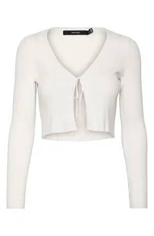 Vero Moda Glory Tie Neck Ribbed Cardigan