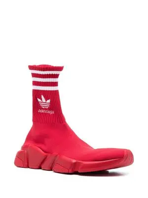 Balenciaga X Adidas Speed Sock-style Sneakers - Red