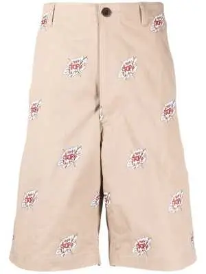 Junya Watanabe Graphic-print Cotton Shorts