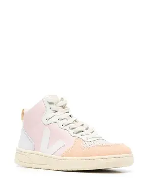 VEJA V-15 Leather Sneakers - Pink