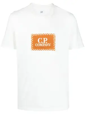 C.P. COMPANY Logo-print Cotton T-shirt - White