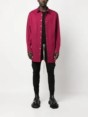 Rick Owens Long-sleeve Buttoned Shirt Jacket