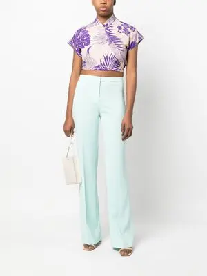 Pinko High-rise Straight-leg Trousers - Blue