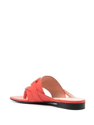 Bally Logo-embellished Leather Sandals - Orange