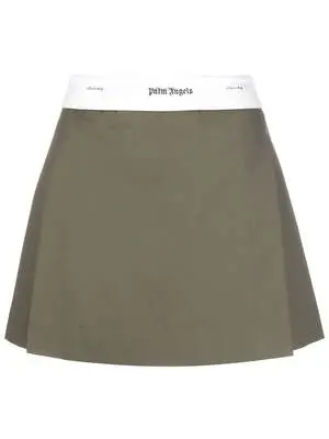 Palm Angels Pleated A-line Miniskirt