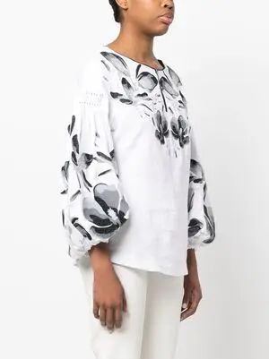 Yuliya Magdych Floral-embroidery Blouse
