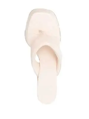 GIABORGHINI Gia 17 120mm Platform Mules - Neutrals