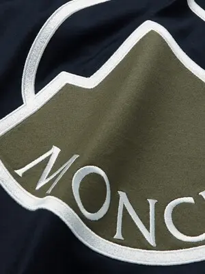 Moncler Logo-appliquéd Cotton-jersey T-shirt - Blue