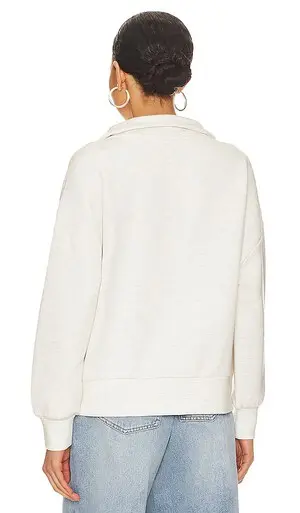 Varley Hawley Half Zip Sweatshirt - Ivory Marl
