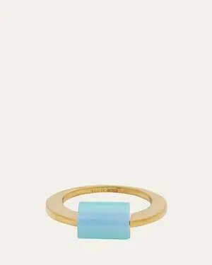 ALIITA Deco Cilindro Ring - Blue Agate