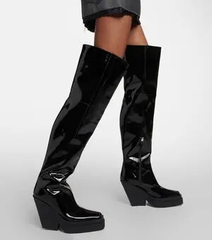 GIA BORGHINI Gia 31 Patent Leather Over-the-knee Boots