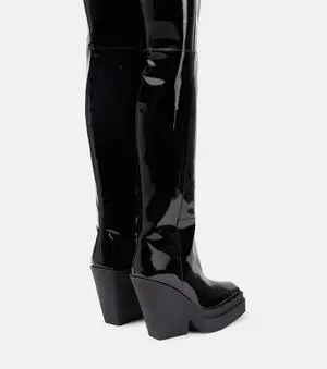 GIA BORGHINI Gia 31 Patent Leather Over-the-knee Boots