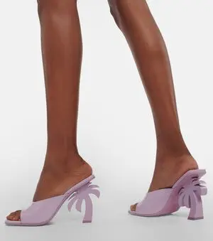 Palm Angels Palm Beach Patent Leather Mules - Pink