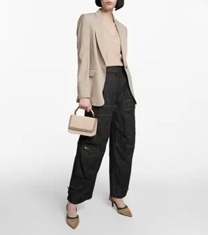 Brunello Cucinelli High-rise Cotton Cargo Pants - Black