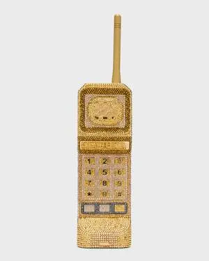 Judith Leiber Judith Leiber Couture Brick Phone Clutch Bag - Gold