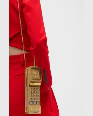 Judith Leiber Brick Phone Clutch Bag