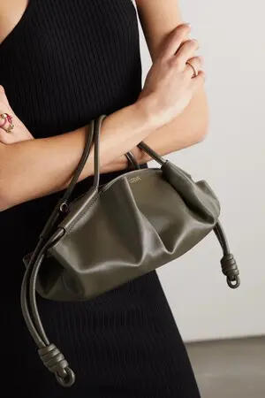 Loewe Paseo Leather Shoulder Bag - Green | Editorialist