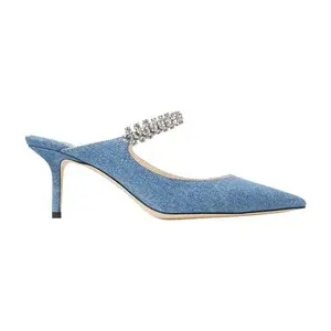 JIMMY CHOO Bing 65 Denim Mules - Denim