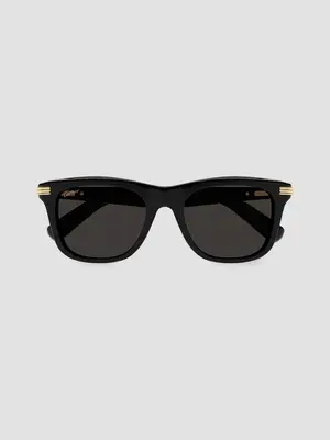Cartier Première De 53mm Square Acetate Sunglasses - Black