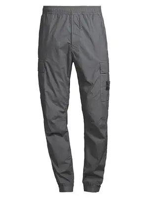 Stone Island Stretch Cotton Cargo Pants Charcoal