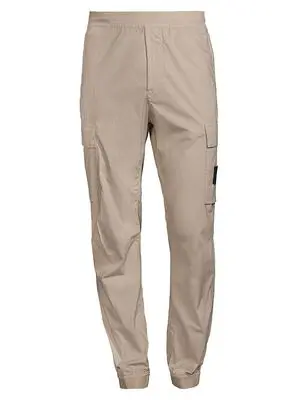 Stone Island Stretch Cotton Cargo Pants Dove Grey