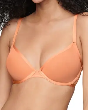 CUUP The Plunge Mesh Bra - Coral
