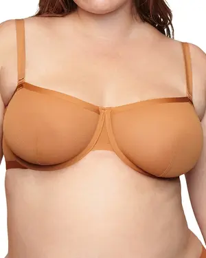 CUUP The Balconette Mesh Bra - Caramel