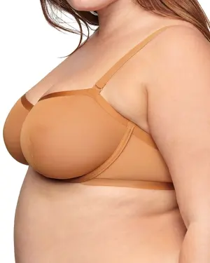 CUUP The Balconette Mesh Bra - Caramel