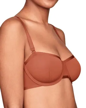 CUUP The Balconette Mesh Bra - Clay