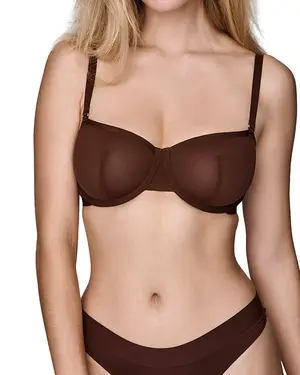 CUUP The Balconette Mesh Bra Espresso