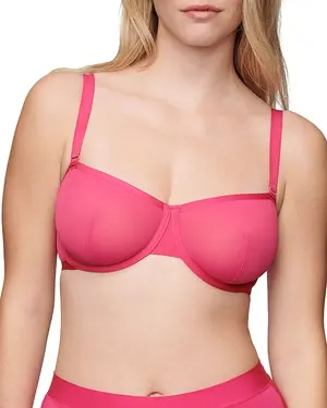 CUUP The Balconette Mesh Bra Fuchsia