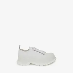 Alexander McQueen Tread Slick Lace-Up Sneakers White